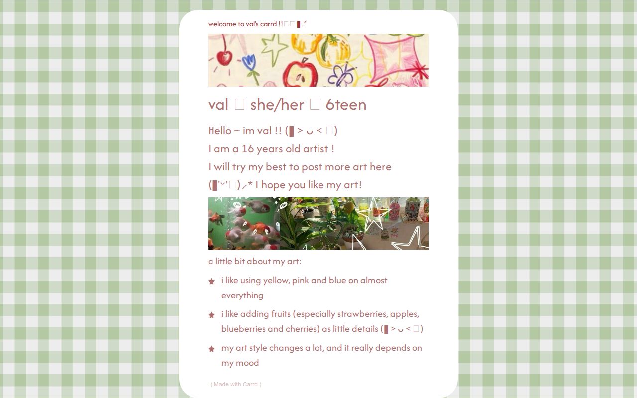 Val’s carrd